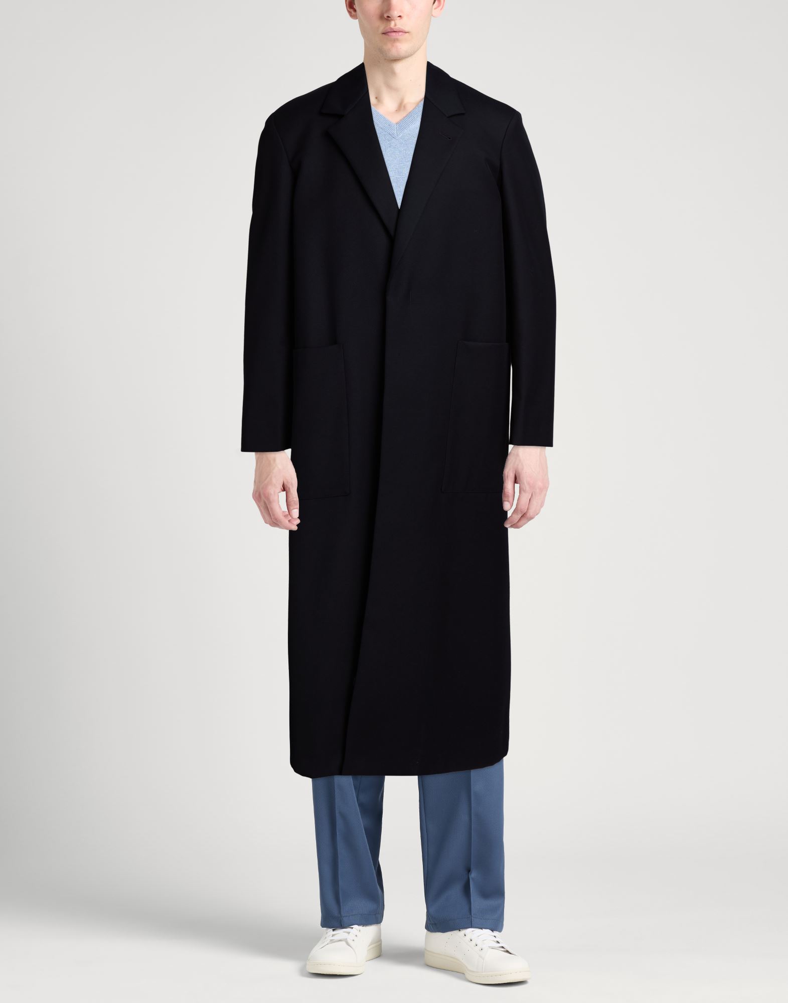 EMPORIO ARMANI Emporio Armani Single-Breasted Twill Coat